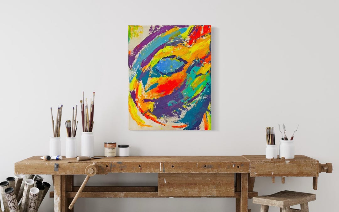 Desert Sunset - Abstract Painting - Etsy