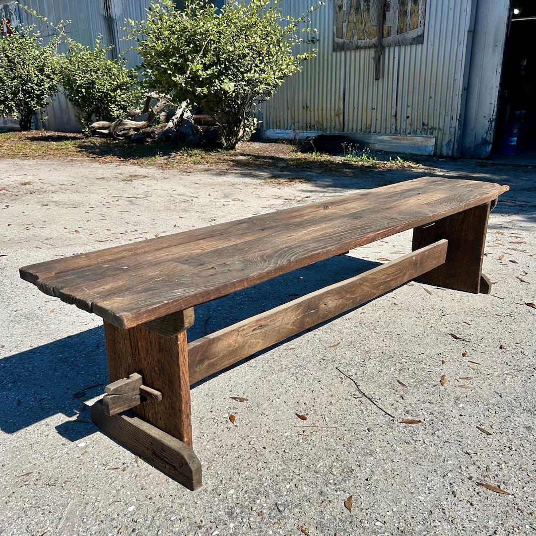 Rustic Barn-wood Ash Harvest Bench - Etsy