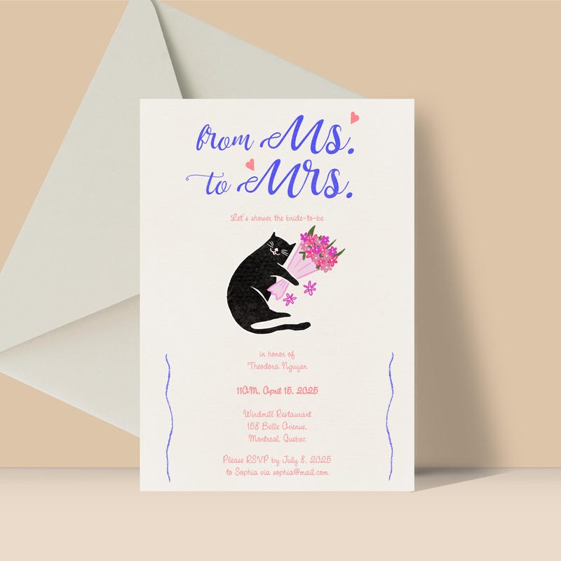 Cat Themed Wedding Invitations - Etsy