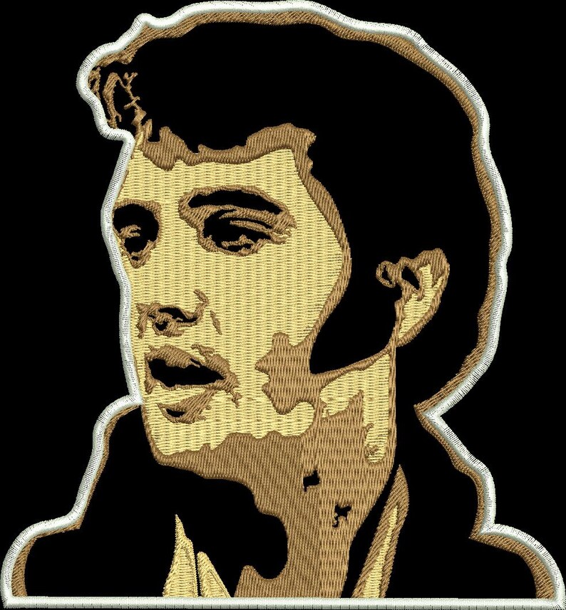 Elvis Presley King of Rock and Roll Music Embroidery Design, Digital ...