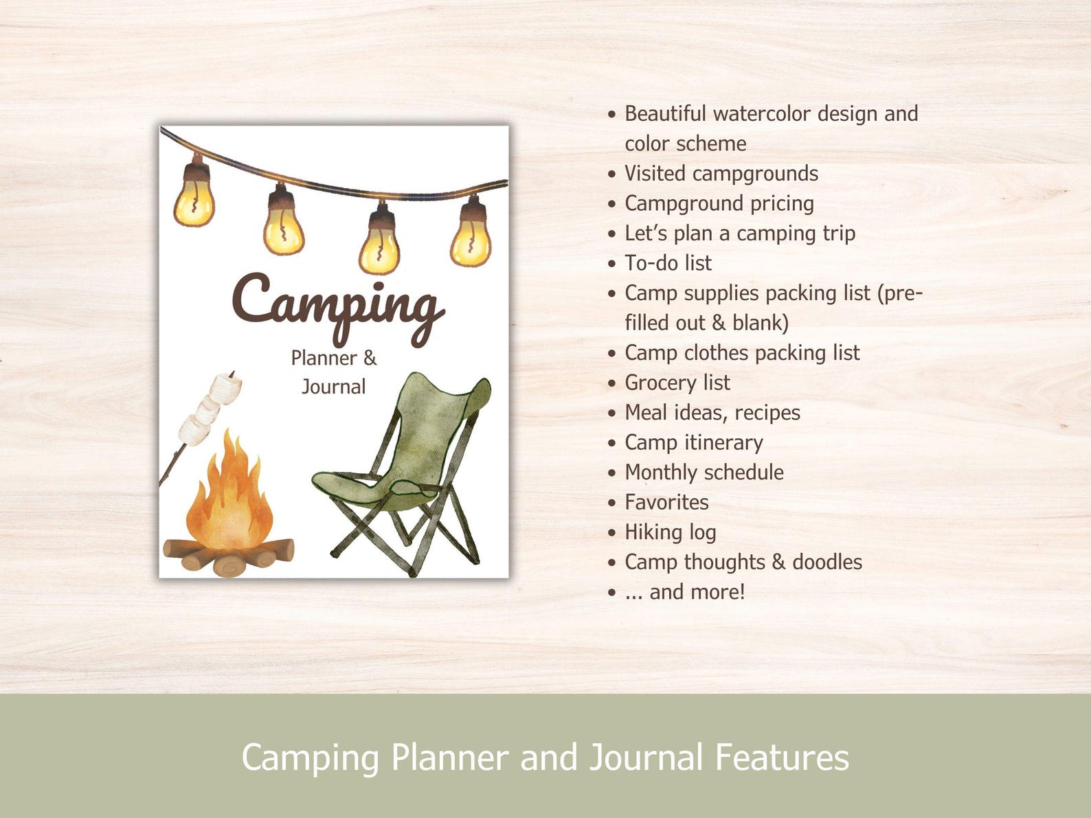 Printable Camping Planner & Journal, Camping Trip Planner, Camping ...
