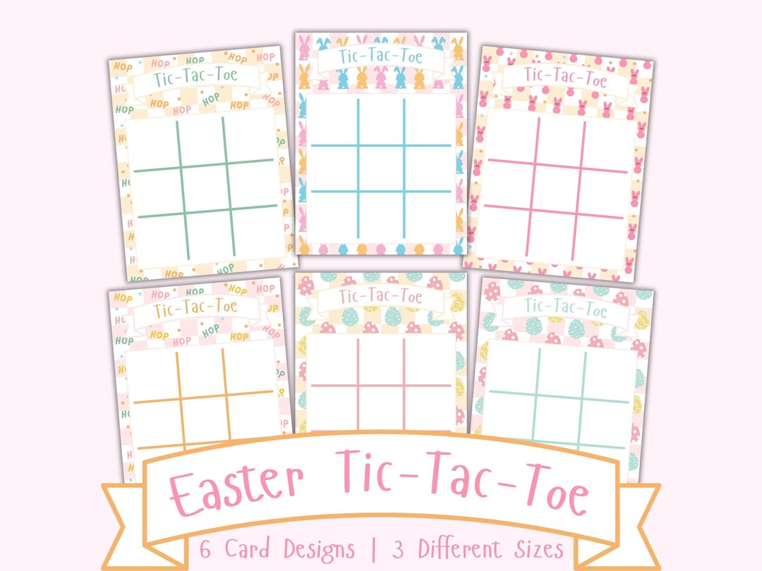 Printable Easter Tic Tac Toe, Tic Tac Toe Digital Download, Easter ...