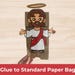 Jesus Paper Bag Puppet, Printable Craft, Paper Bag Puppet Bible Lesson ...