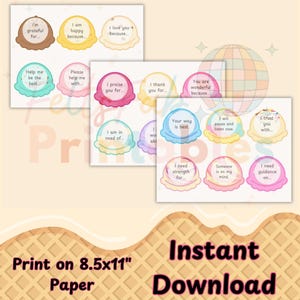 Ice Cream Kids Prayer Activity Printable, Bible Based Prayer Prompts ...