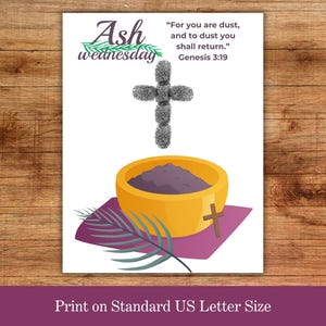 Ash Wednesday Handprint Craft Printable, Ash Wednesday Thumbprint Craft ...