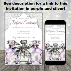 Editable Perfume Exchange Invitation Templates, Printable and Digital ...