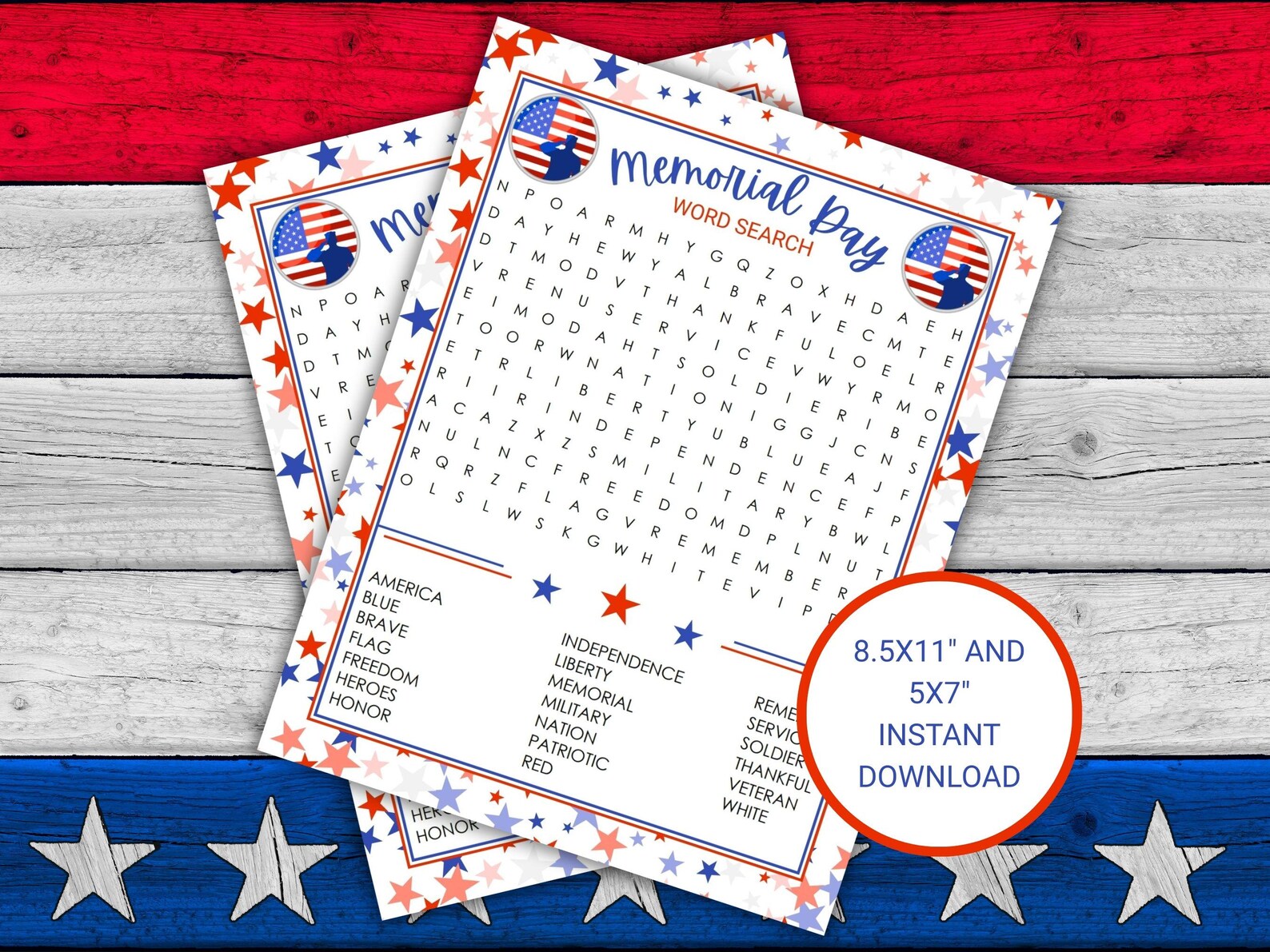 Memorial Day Word Search Printable, Memorial Day Kids Activity ...