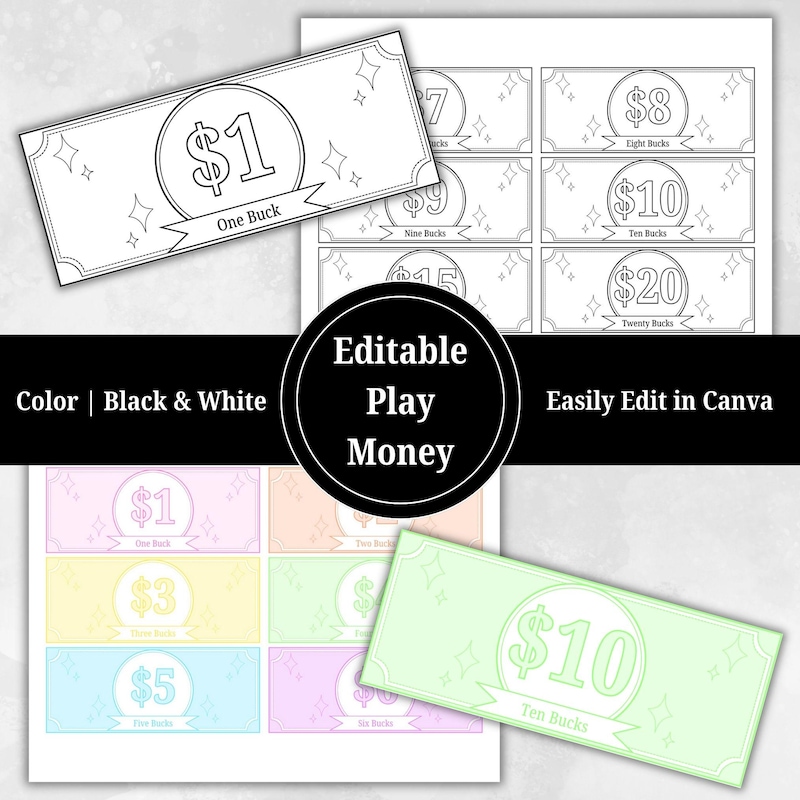 Play Money - Etsy