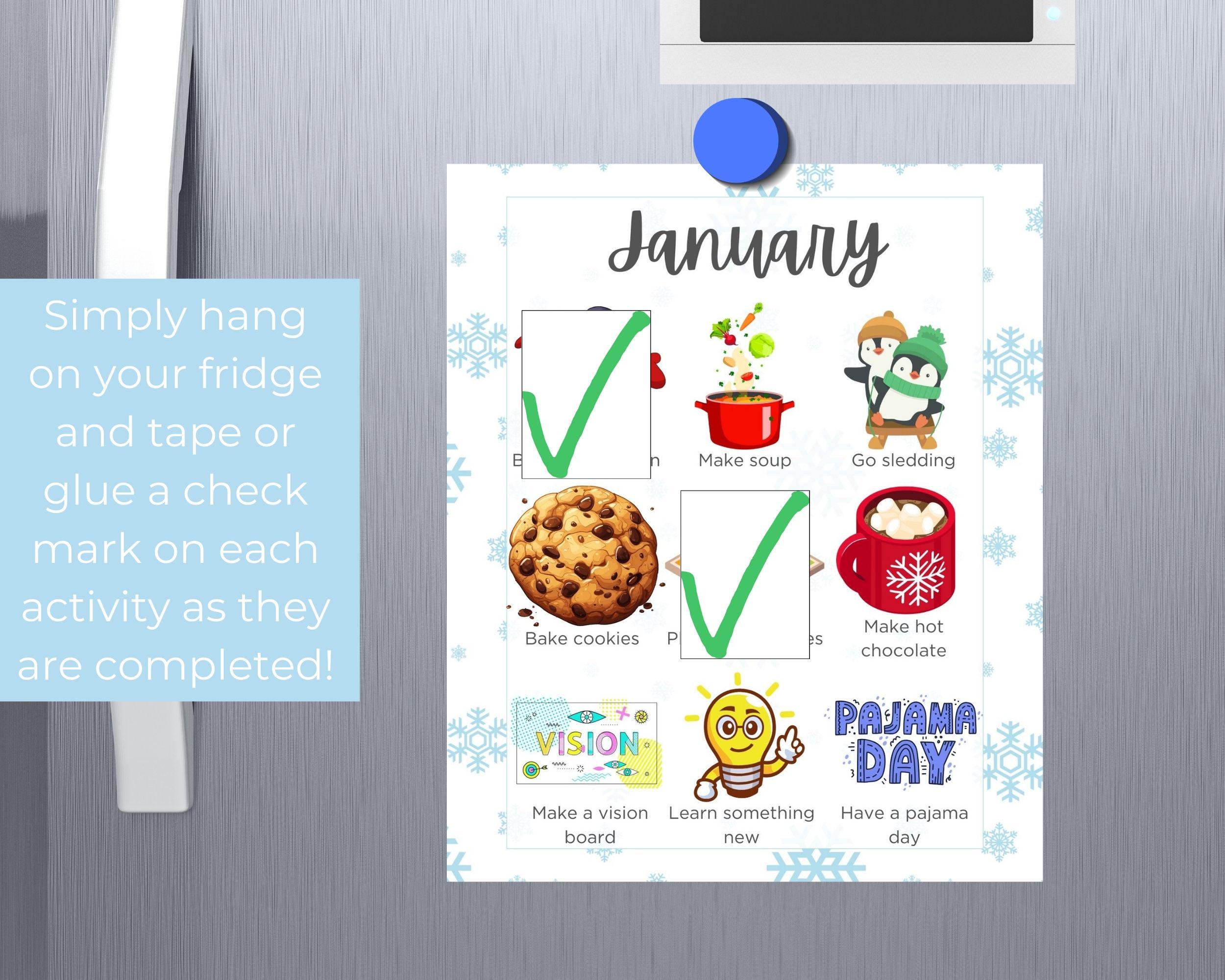 12 Months Bucket List, Printable Bucket List, Monthly Bucket List, 2025 ...