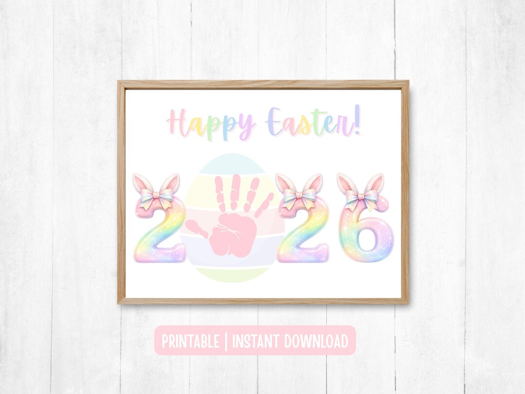 Easter Handprint Craft Printable, Easter Handprint Art, Kids Easter ...