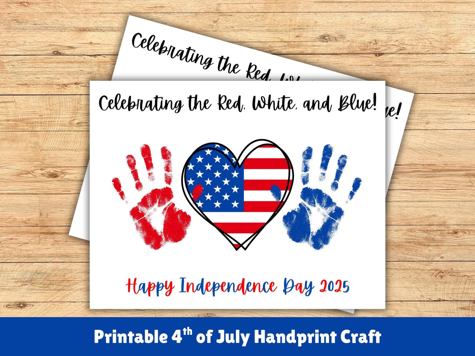 Printable 4th of July Handprint Craft, Independence Day Handprint Craft ...