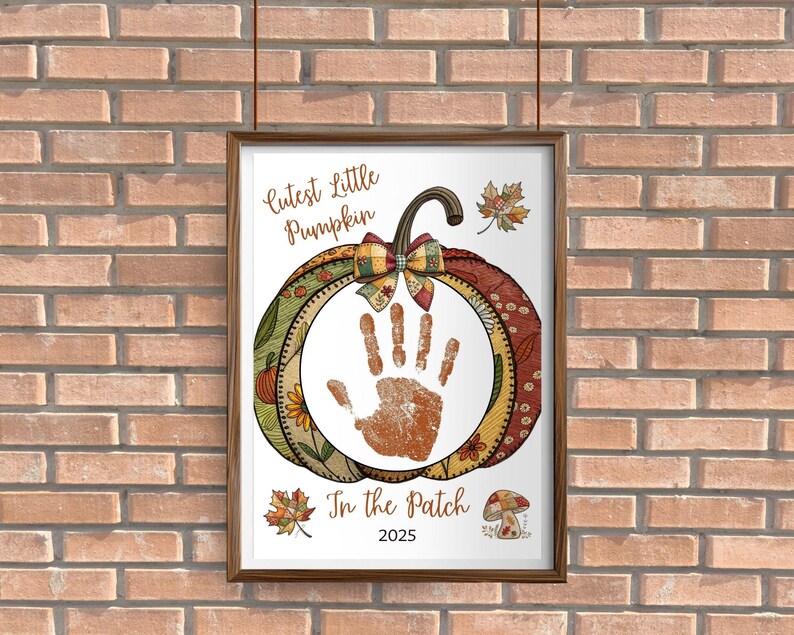 Pumpkin Handprint Craft Printable, Cutest Pumpkin in the Patch, Fall ...