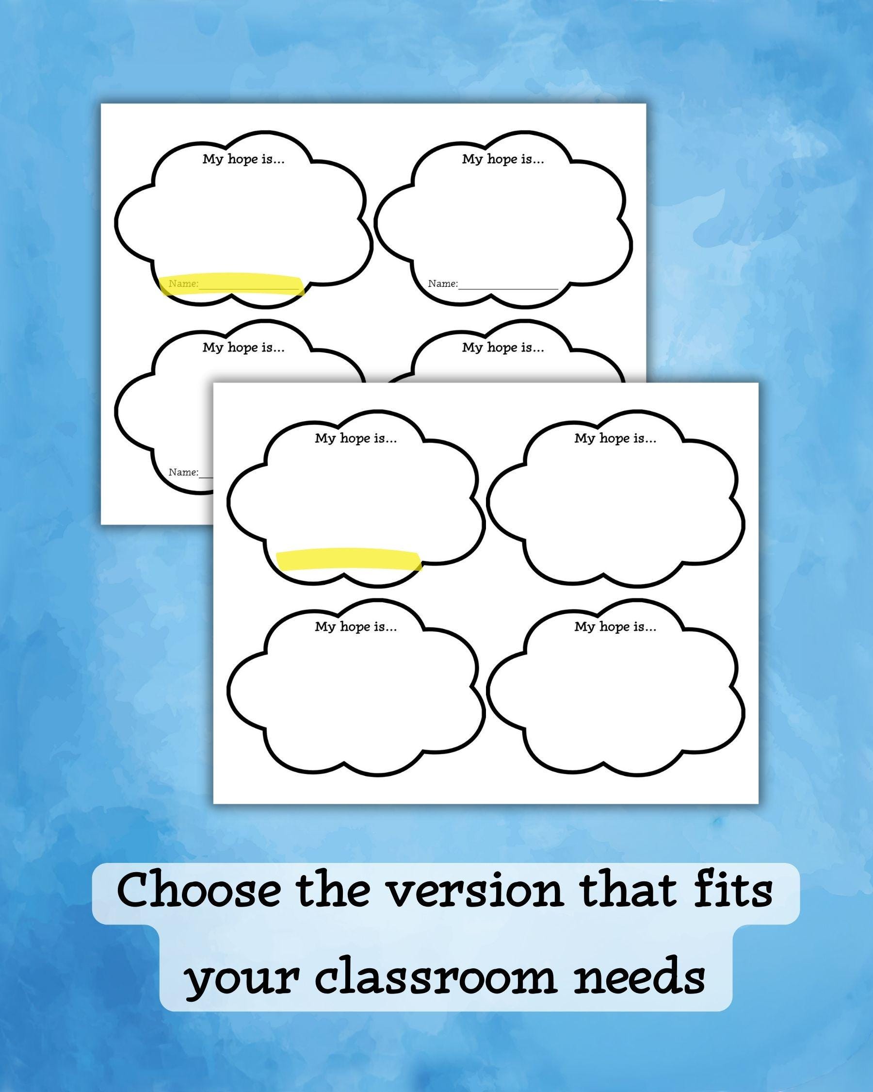 MLK Day Dream Cloud Writing Activity • I Have a Dream Printable ...