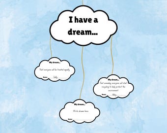 I Have a Dream Rainbow Reflection Activity Martin Luther King Jr. Day ...