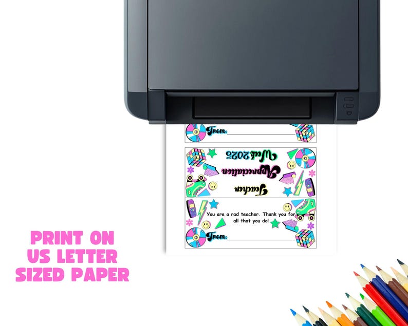 90s Theme Teacher Appreciation Week Treat Bag Topper Printable, Digital ...