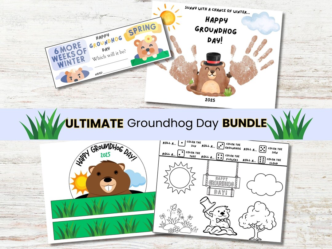 Ultimate Printable Groundhog Day Bundle, Groundhog Day Headband ...