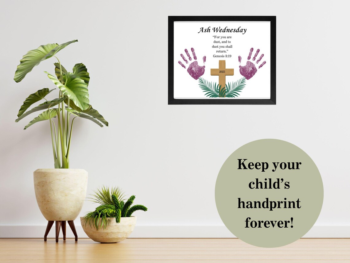 Ash Wednesday Handprint Craft Printable, Ash Wednesday Thumbprint Craft ...