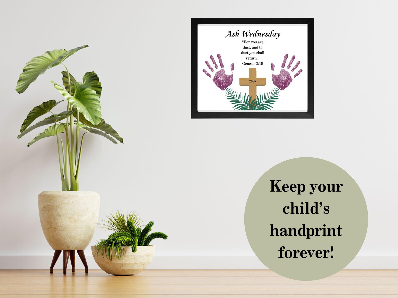 Ash Wednesday Handprint Craft Printable, Ash Wednesday Thumbprint Craft ...