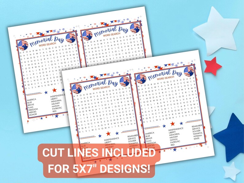 Memorial Day Word Search Printable, Memorial Day Kids Activity ...