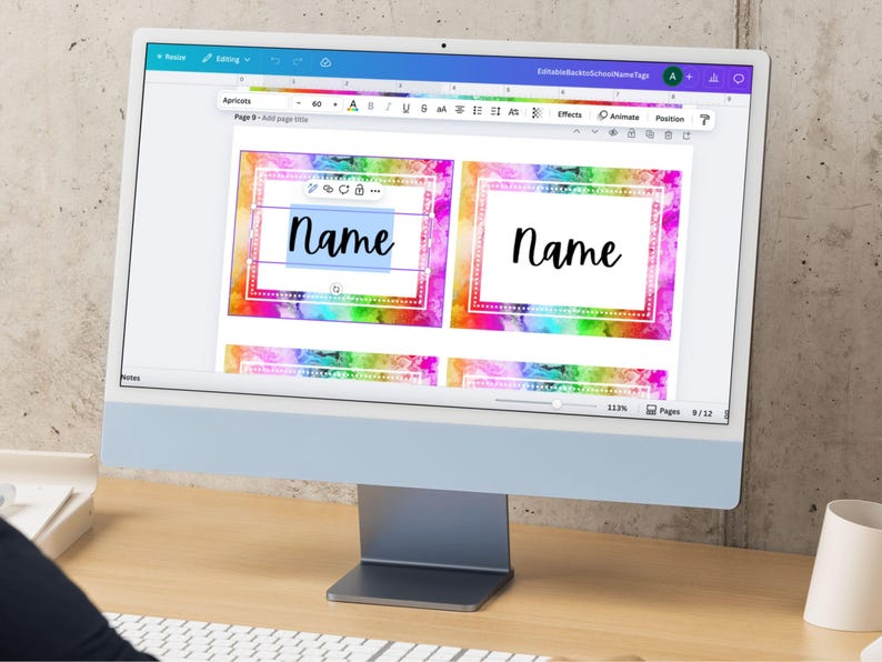 Editable Classroom Name Tags, Printable School Name Tags, Elementary ...