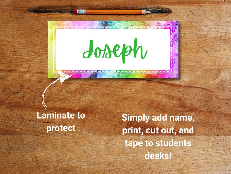 Editable Classroom Name Tags, Printable School Name Tags, Elementary ...