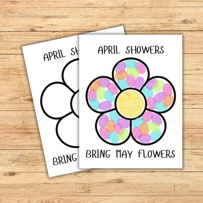 April Showers Bring ,may Flowers Craft - Etsy