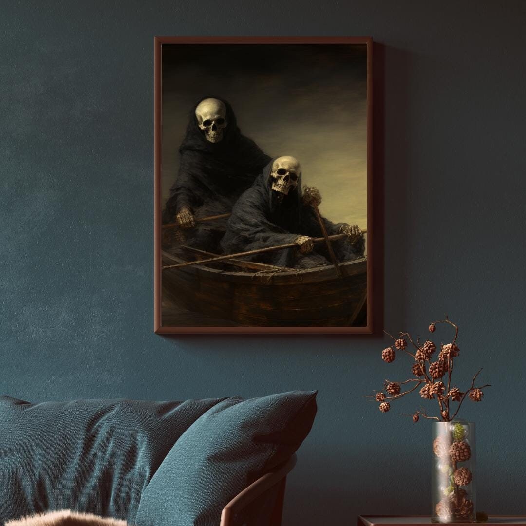 Vintage Renaissance Oil Painting Dark Gothic Fantasy Art Print Digital ...