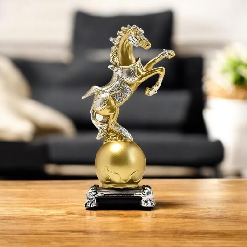 Elegant Resin Horse Figurine - Standing Horse Statue - Animal Art ...
