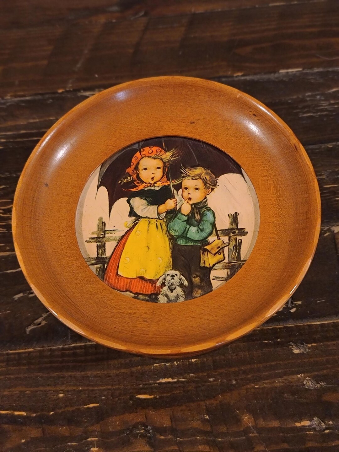 Music Rotating Cuendet/tray Swiss Movement Rotating Wooden Dish ...