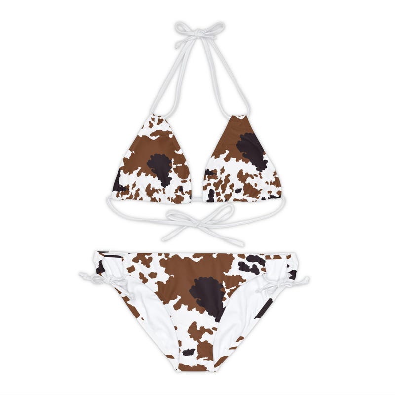 Cow Print Bathing Suit - Etsy