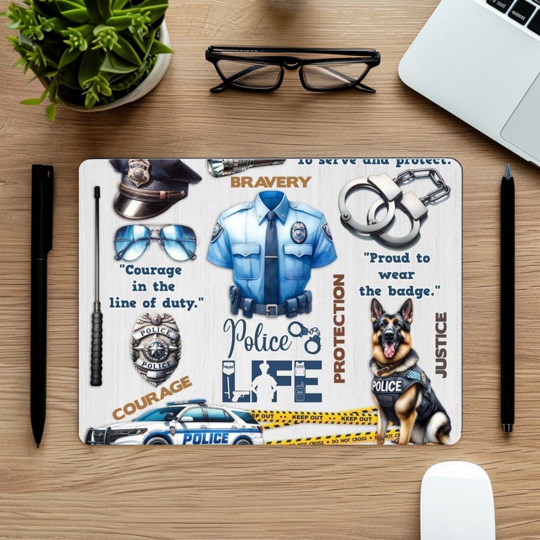 Back the Blue Mouse Pad, Police Mouse Pad - Etsy