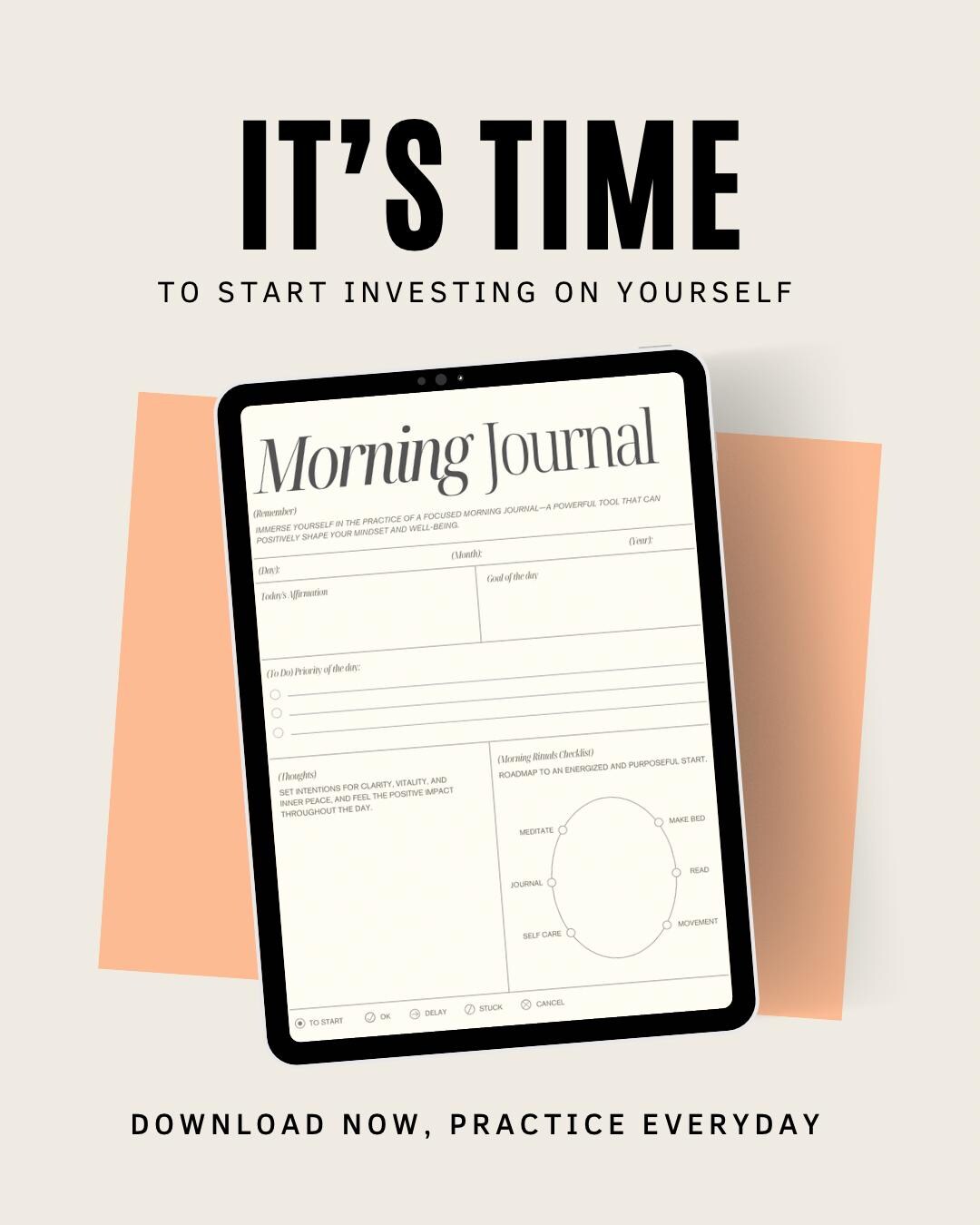 Morning Routine Planner PDF - Printable Daily Organizer - Etsy