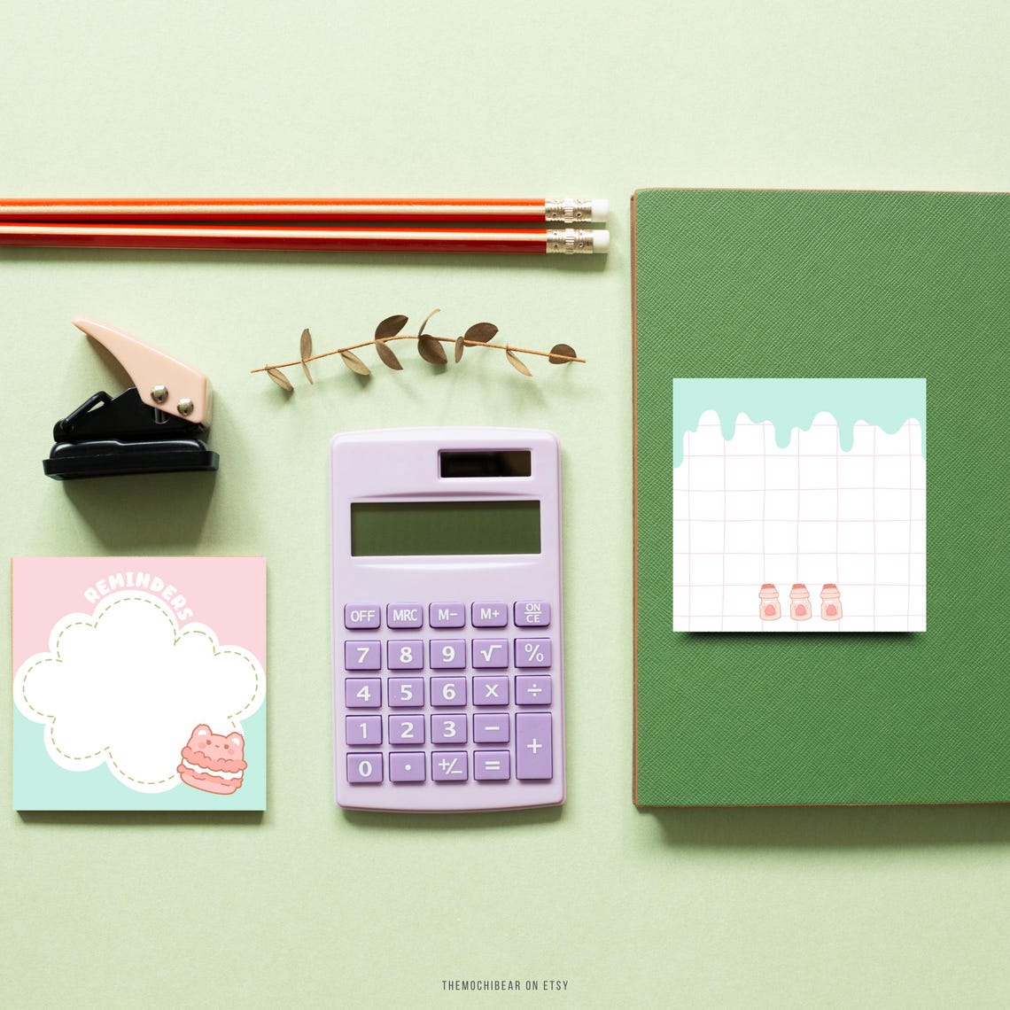 Kawaii Food Printable Memo Pad: 3"x3”, 12 Cute Designs ,PNG & PDF (A4 ...