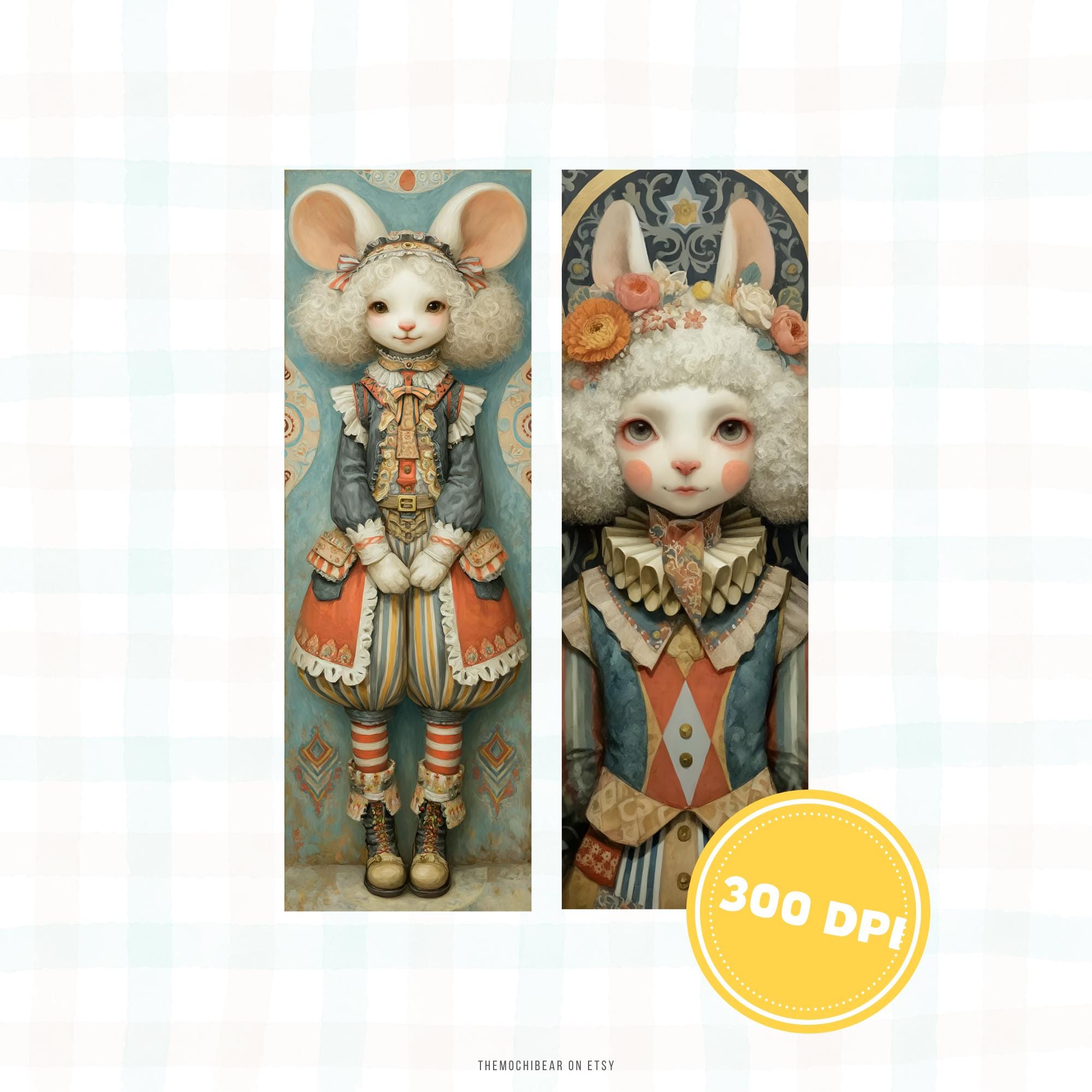 10 Whimsical Vintage Printable Bookmarks | Circus & Fantasy Characters ...