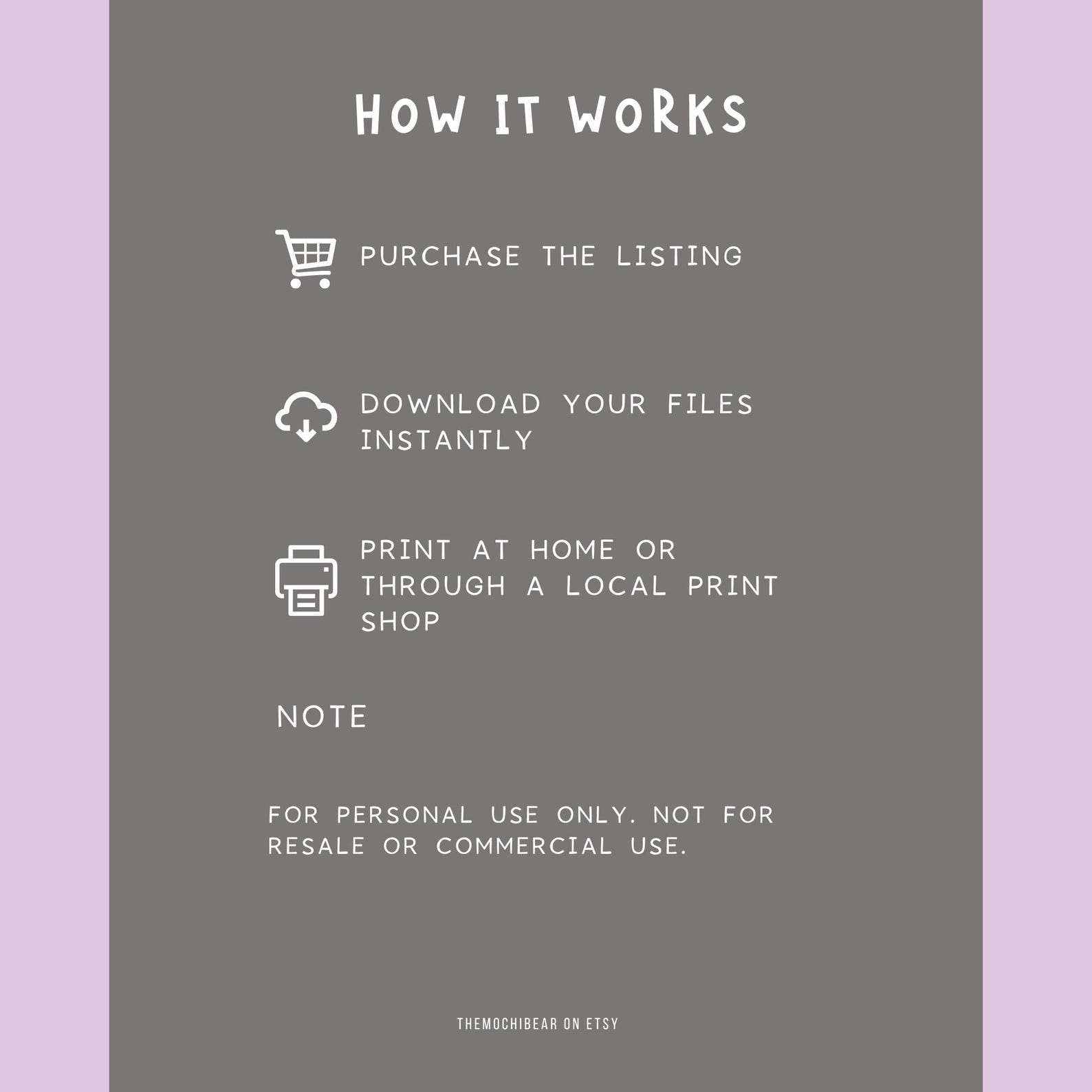 Cute Cat Printable Memo Pad: 12 Designs, 3x3” PNG&PDF (A4, US Letter ...