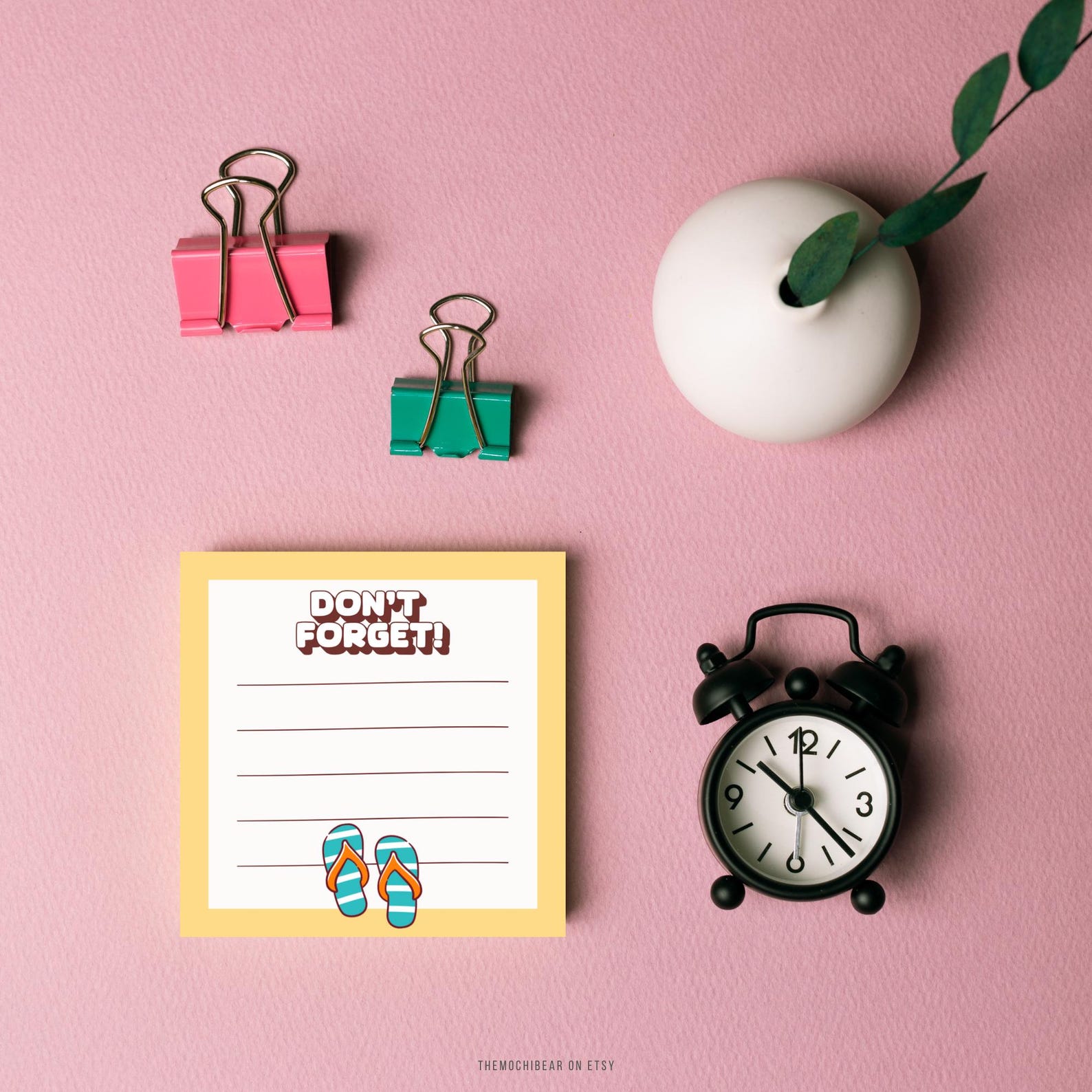 Printable Summer Themed Memo Pad: 12 Cute Designs, 3x3", PNG + PDF (A4 ...