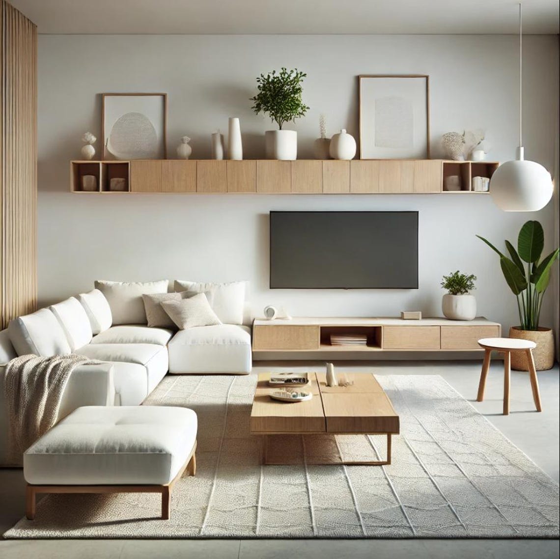 Minimalist Living Room Design Template: DIY Interior Guide (digital ...