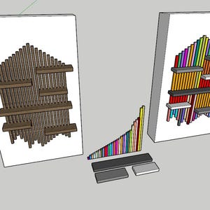Modern Wall-mounted Shelf | Customizable 3D Model (SKP + DWG + PDF ...