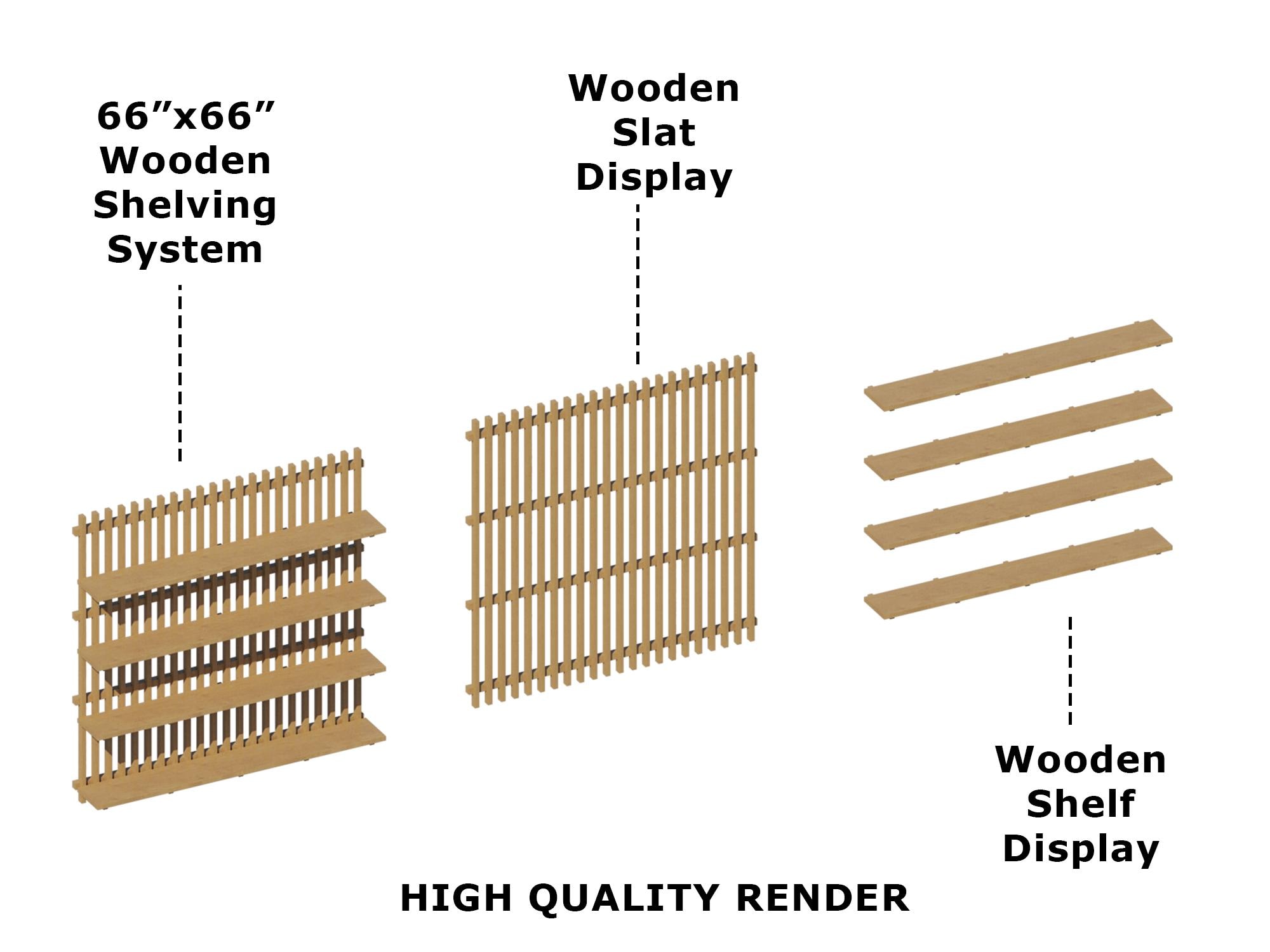 Modern Wall Mounted Shelf | Customizable 3D Model (SKP + DWG + PDF ...