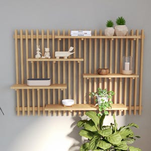 Modern Wall-mounted Shelf | Customizable 3D Model (SKP + DWG + PDF ...