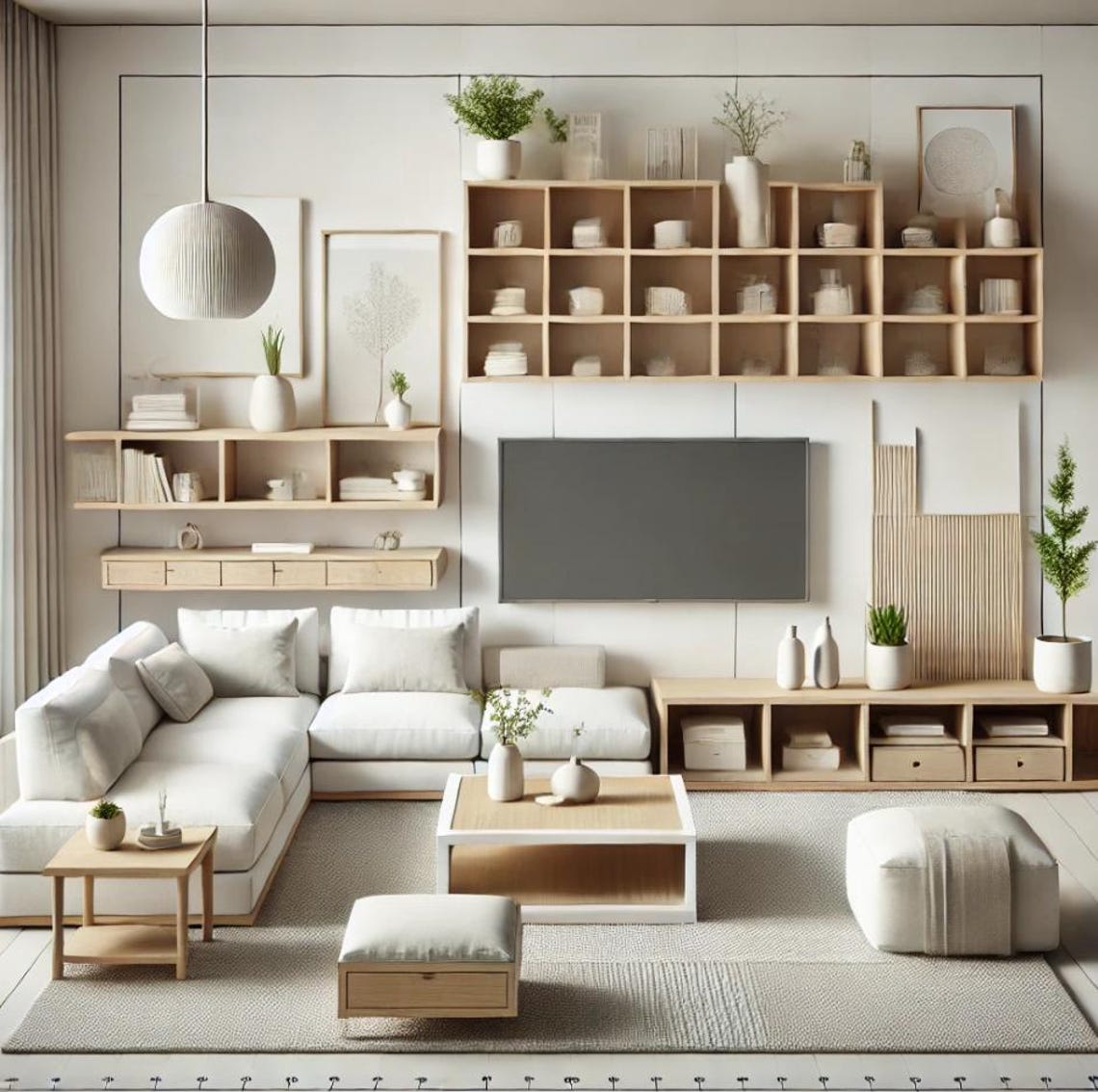 Minimalist Living Room Design Template: DIY Interior Guide (digital ...