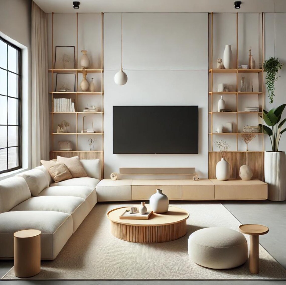 Minimalist Living Room Design Template: DIY Interior Guide (digital ...