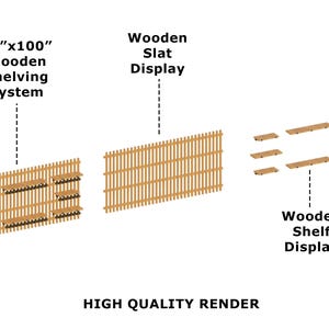 Modular Wall-mounted Shelf System | Customizable 3D Model (SKP + DWG ...