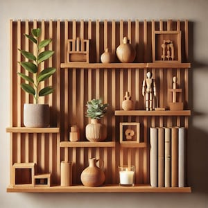 Customizable Wall-mounted Wooden Shelf System | 3D Design Plan ...