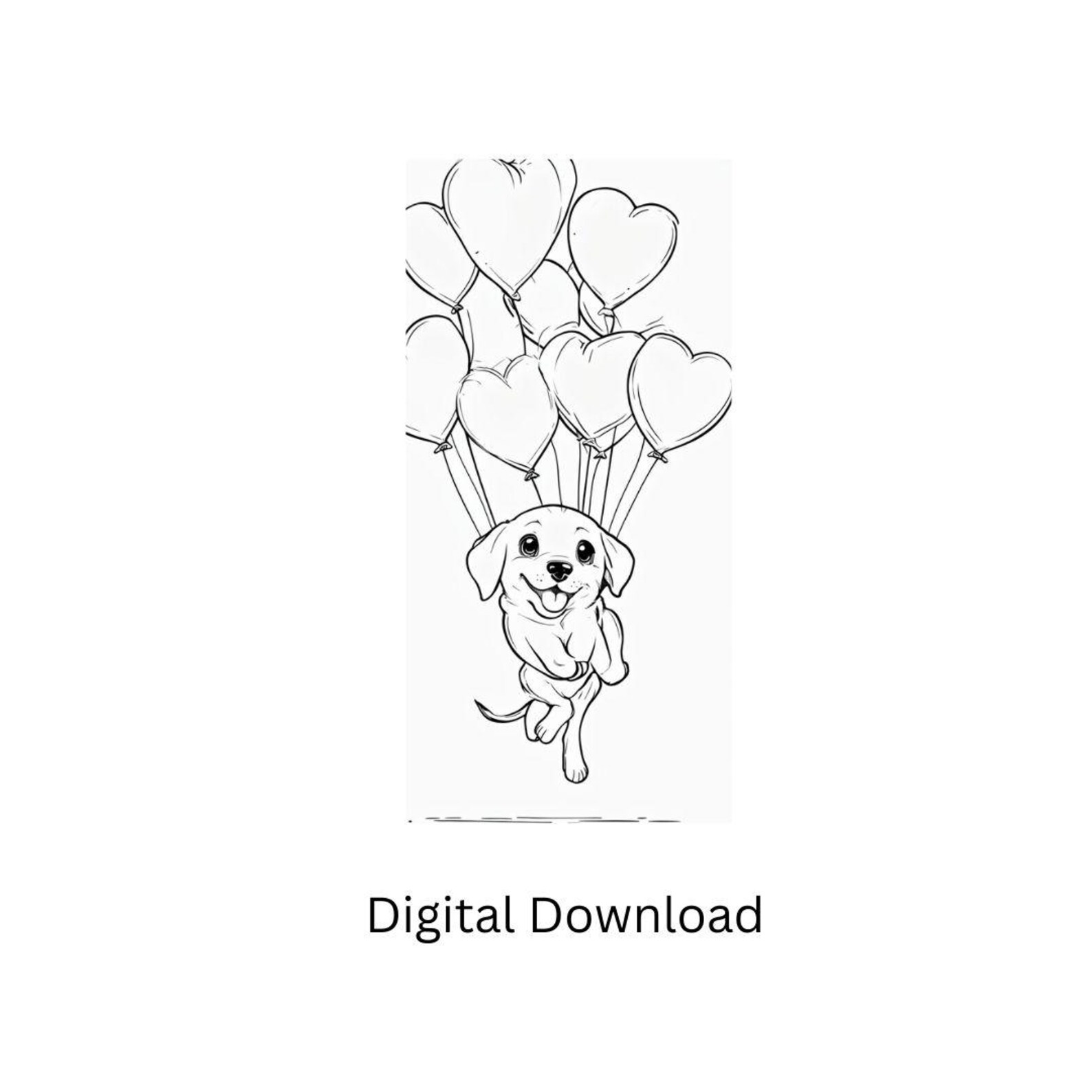 Dog Coloring Book, Valentine Coloring Page, Balloon Dog Coloring Page ...