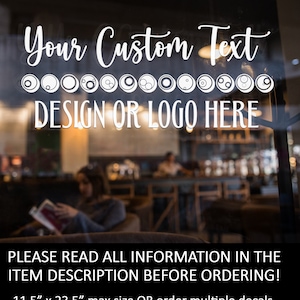 Custom Vinyl Decal, Window Sticker, Personalized Car Decal, Create Your ...