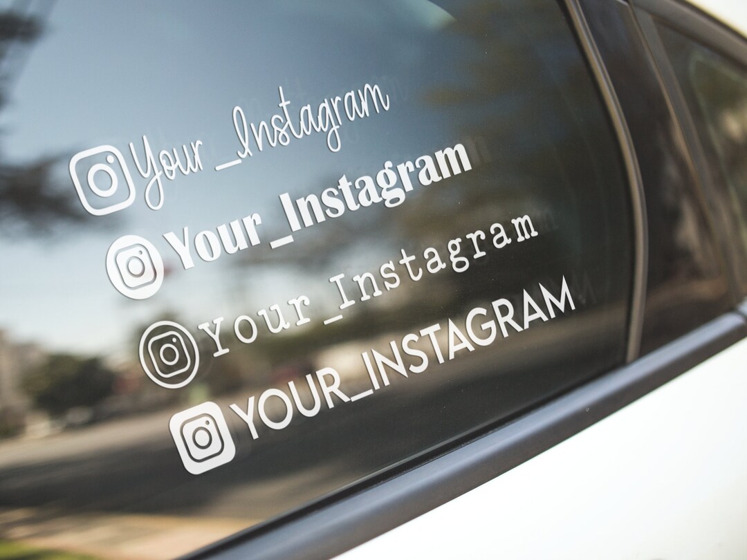 Custom Instagram Decal, Social Media Car Decal, Vinyl Window Decal ...