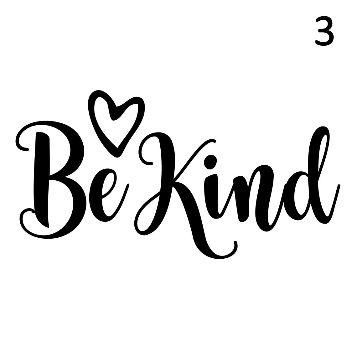 Be Kind Heart Vinyl Decal Kindness Sticker Permanent | Etsy