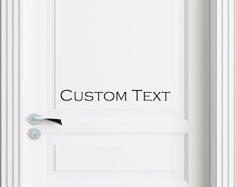 Custom Label Border Text Vinyl Decal Door Frame Sticker Glass Door ...