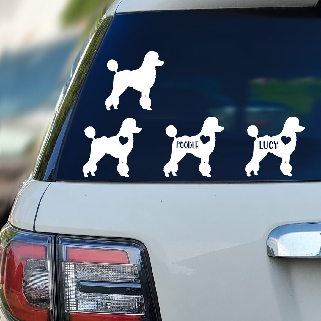 Poodle Love Vinyl Decal ~ Car Decal ~ Poodle Heart ~ Dog Lover Decal ...